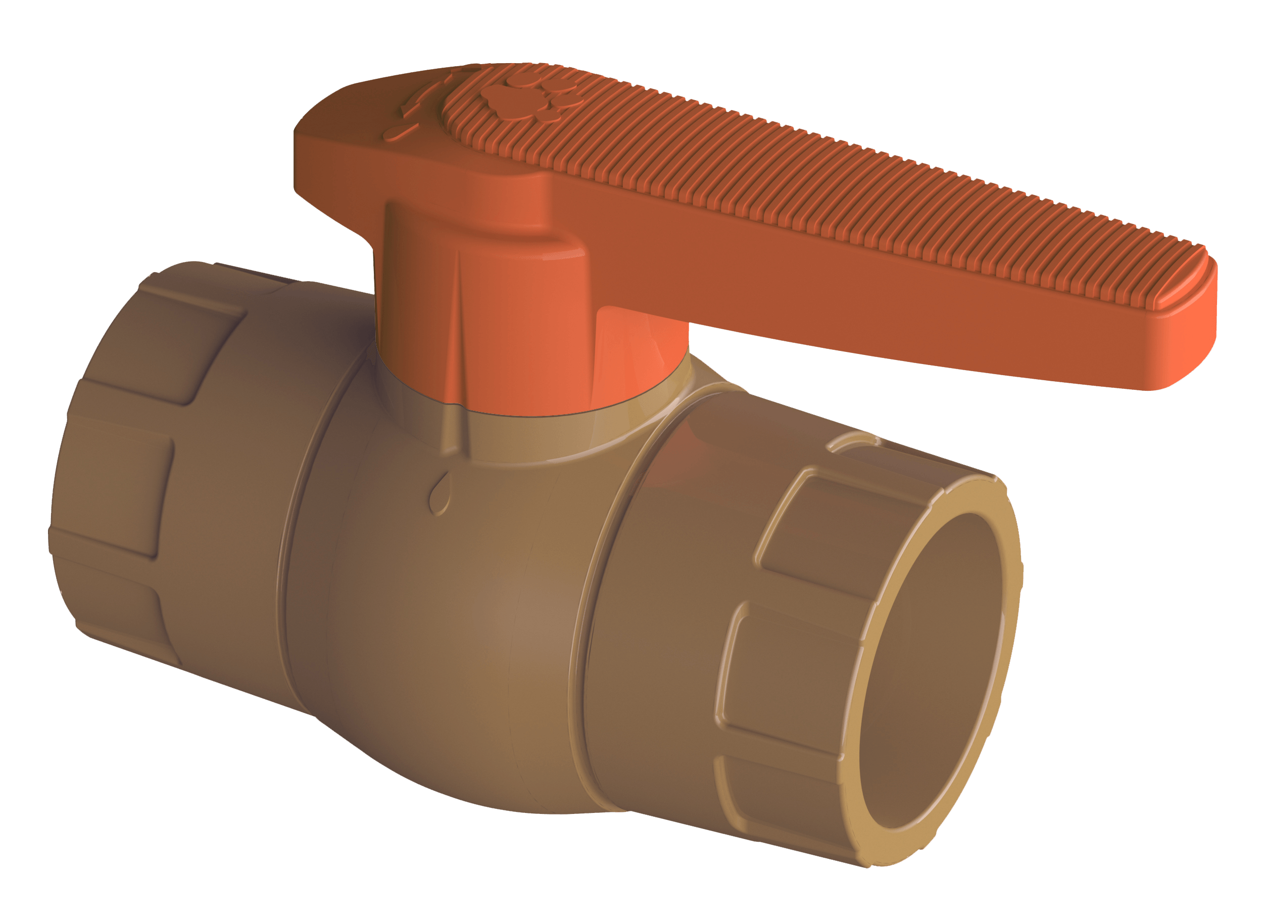 Registro de esfera PVC válvula simples compacto soldável 50mm Tigre ...